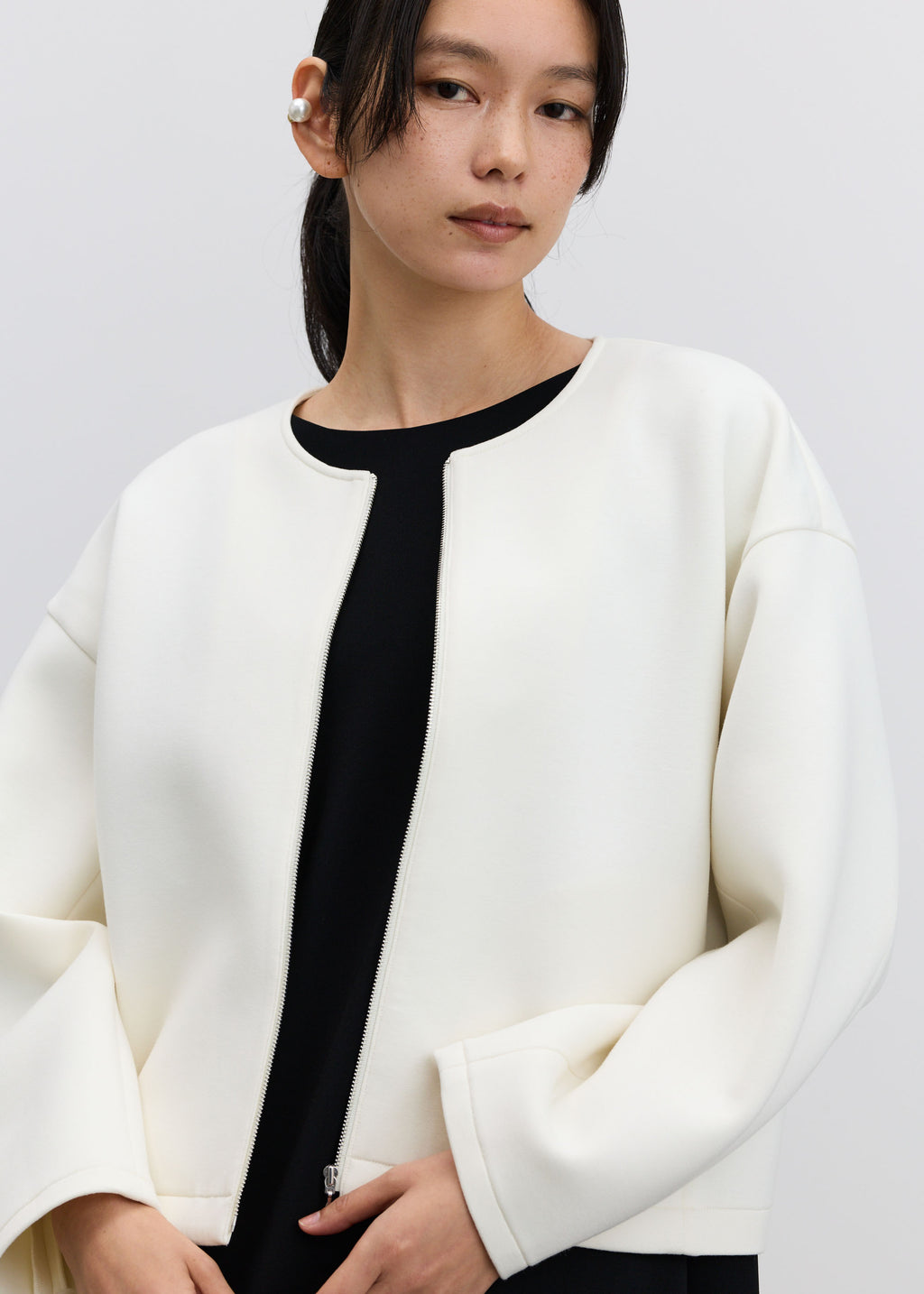 ソフトダブルフェイスショートブルゾン - SOÉJU online store｜上質な大人の女性のためのコートワンピース