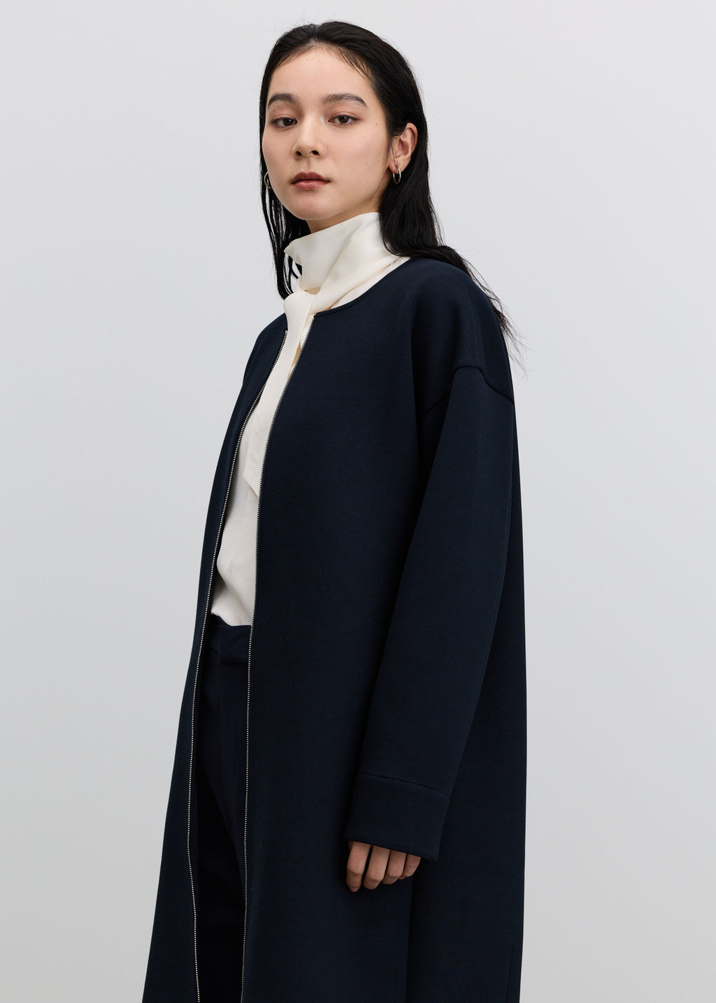 ソフトダブルフェイスジップコート - SOÉJU online store｜上質な大人の女性のためのコートワンピース
